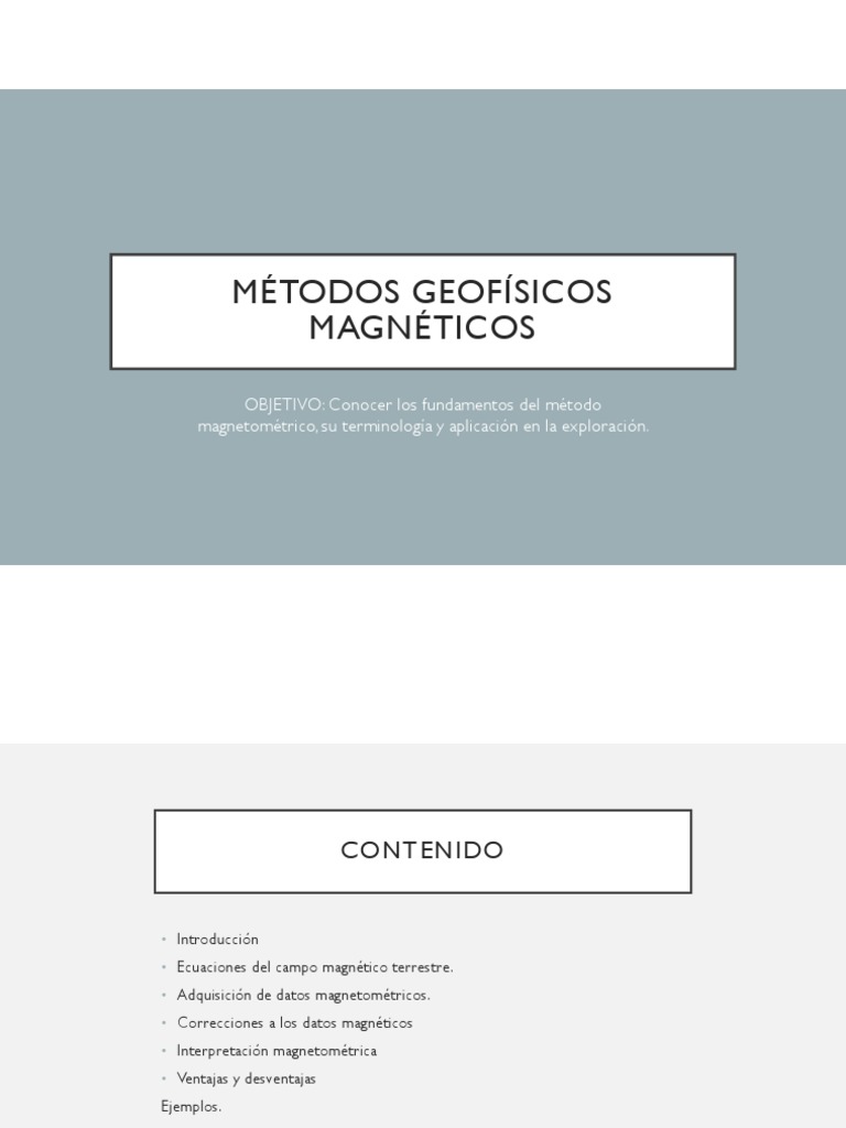 Metodo Magnetico | PDF | Campo magnético de la tierra | Electromagnetismo