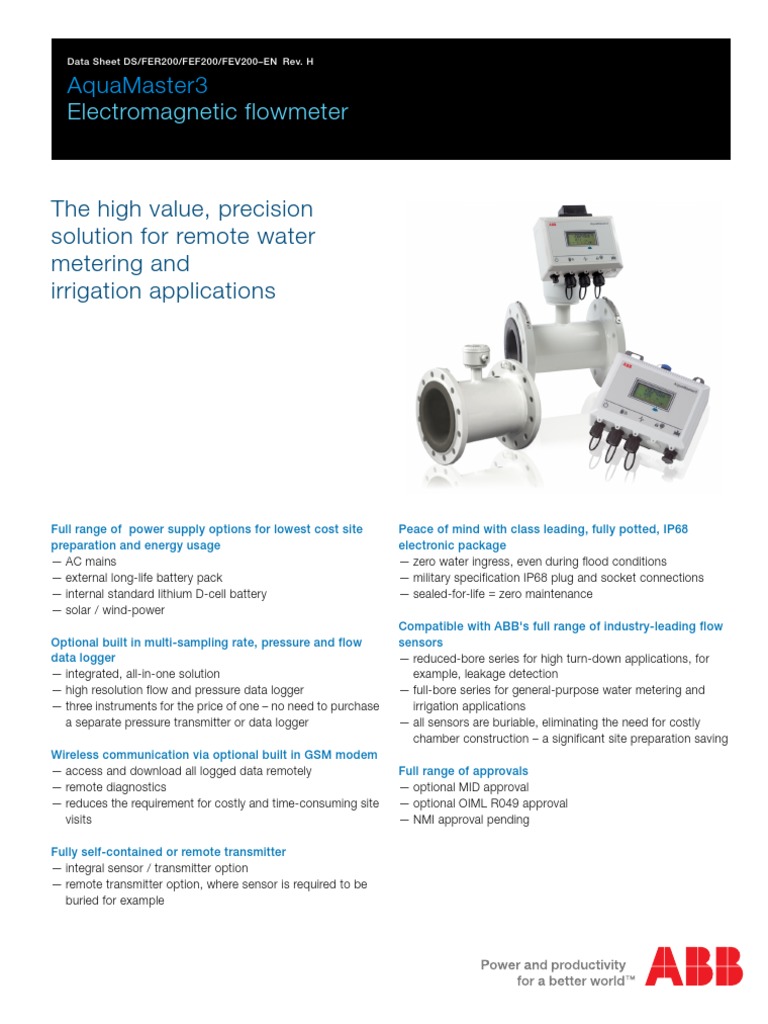 ABB Magnetik Flowmeter | PDF | Flow Measurement | Calibration