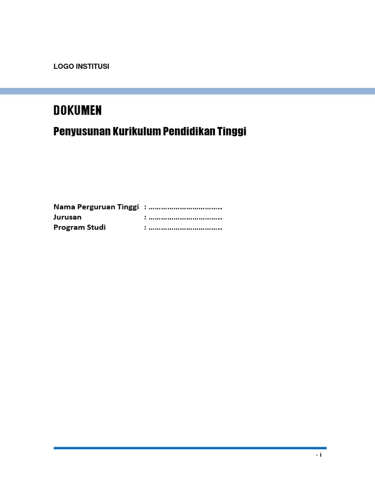 Contoh FORMAT Dokumen Kurikulum-2018 | PDF