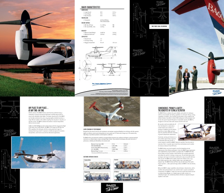 Ba609 Characteristics: The First Civil Tiltrotor | PDF | Aircraft ...