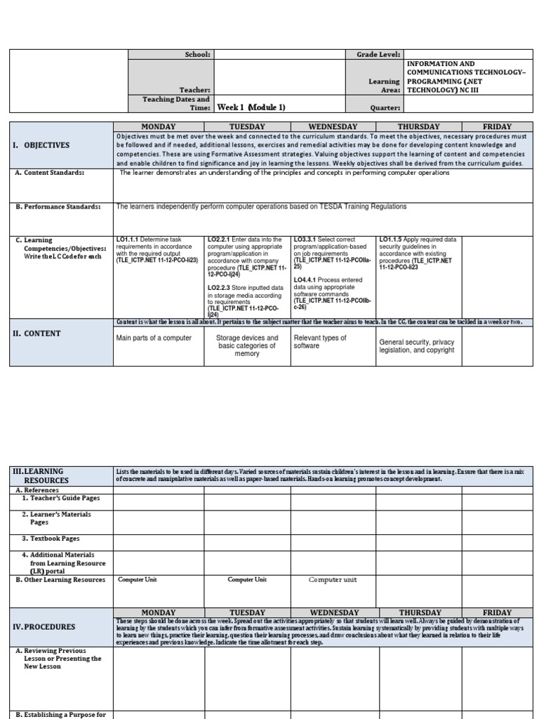 LessonPlan Curr | PDF | Learning | Teachers
