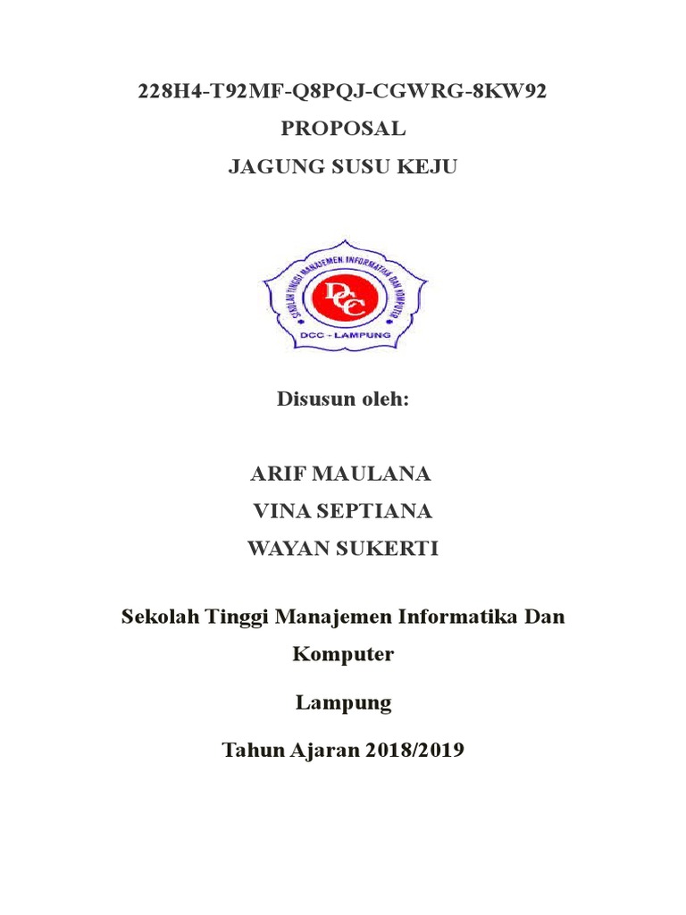 PROPOSAL Jasuke | PDF