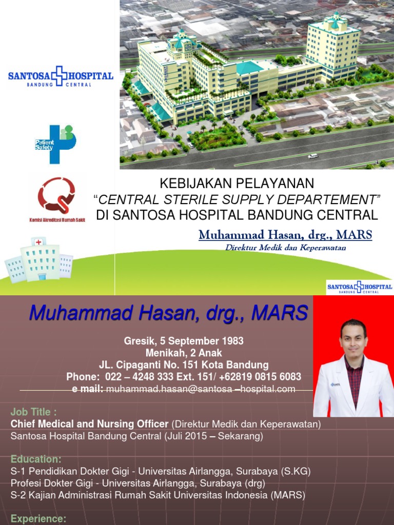 Materi Kebijakan Pelayanan CSSD (Dr. Muhammad Hasan) PDF | PDF | Teknologi & Rekayasa