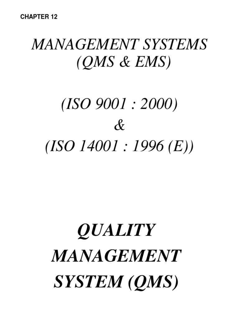 TQM Unit 5 - IsO 9000 Systems | PDF | Iso 9000 | Quality Management