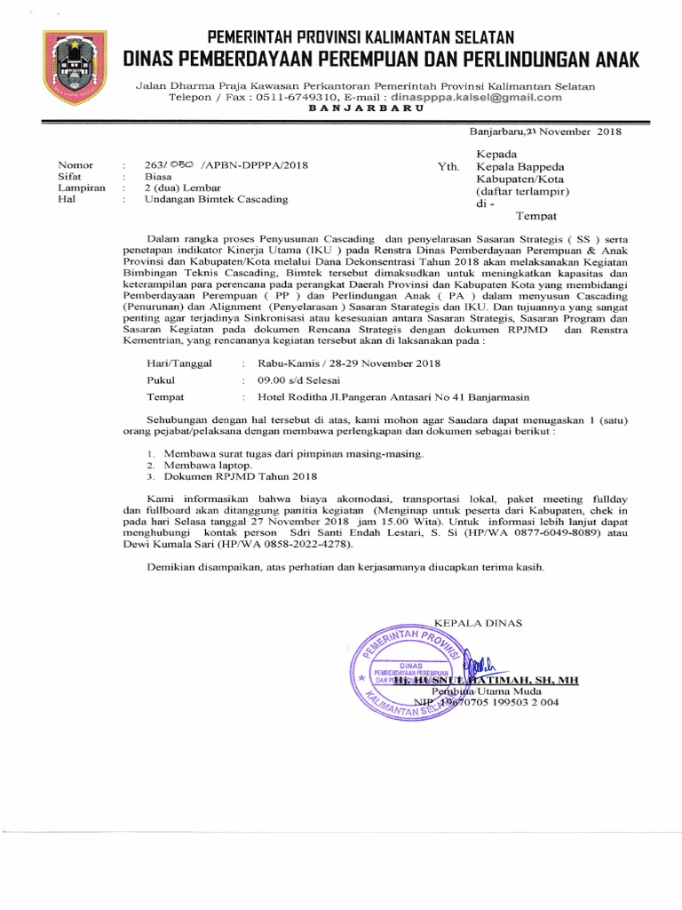 Surat Und Kab Kota Bappeda | PDF