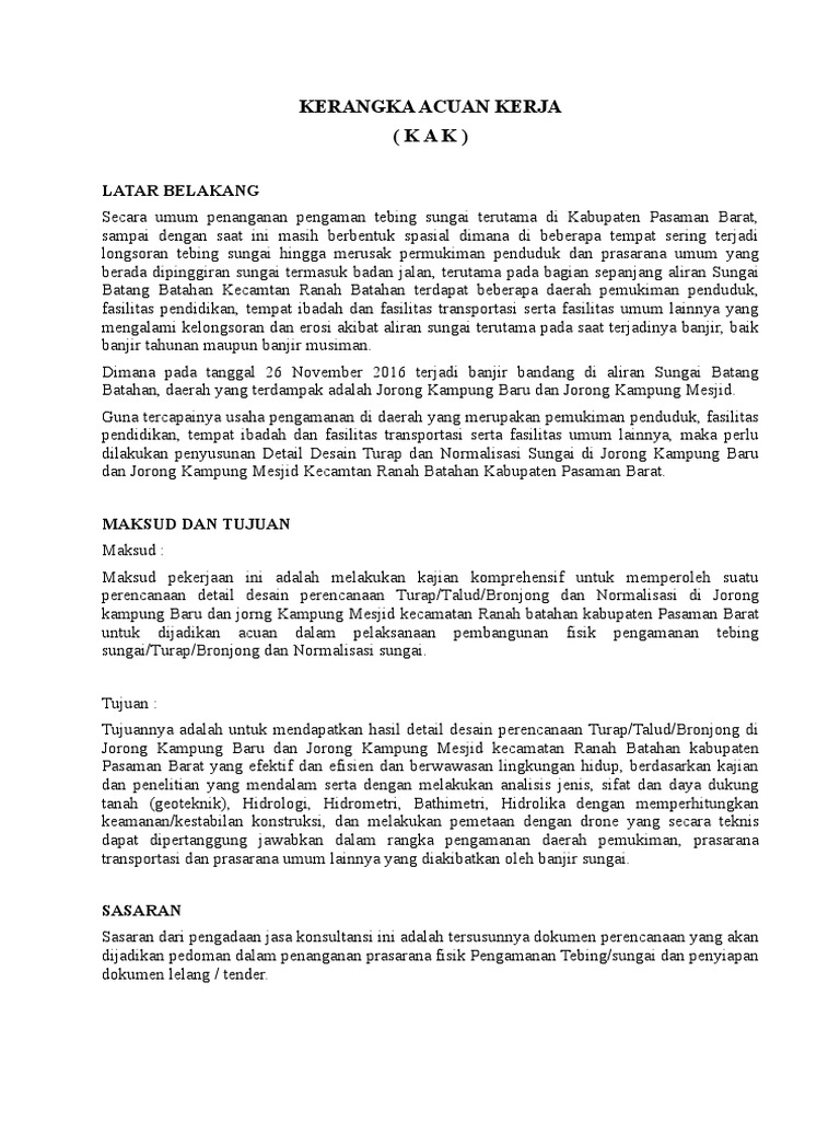 Desain Turap Bronjong Sungai Batang | PDF