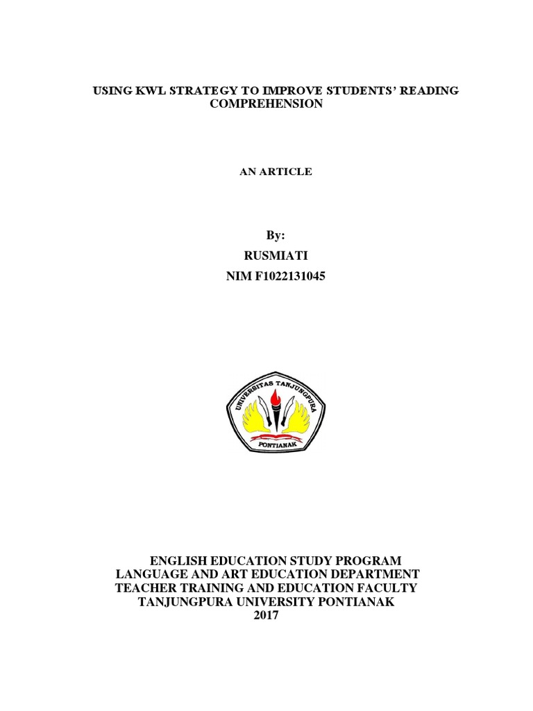Using KWL Strategy To Improve Students R | PDF | Reading Comprehension ...
