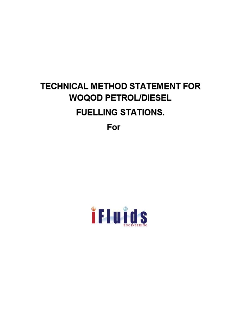 Method Statement - Fueling System | PDF | Filling Station | Pump