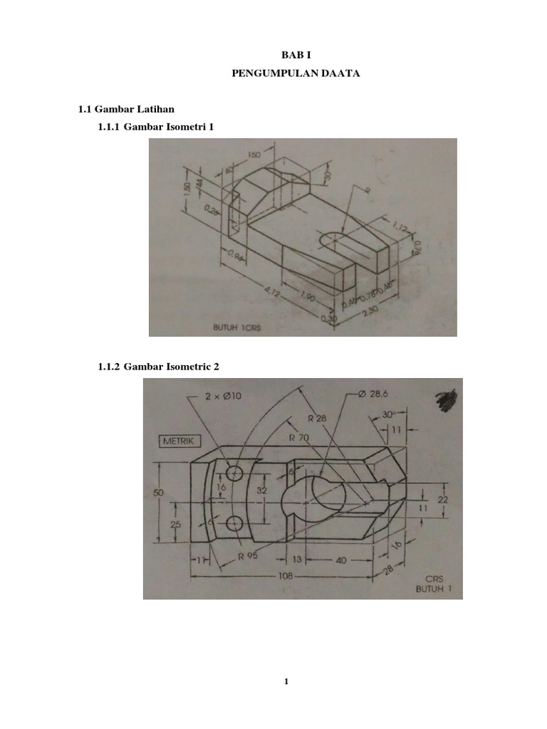 Tugas Pendahuluan Gambar Teknik 3D | PDF