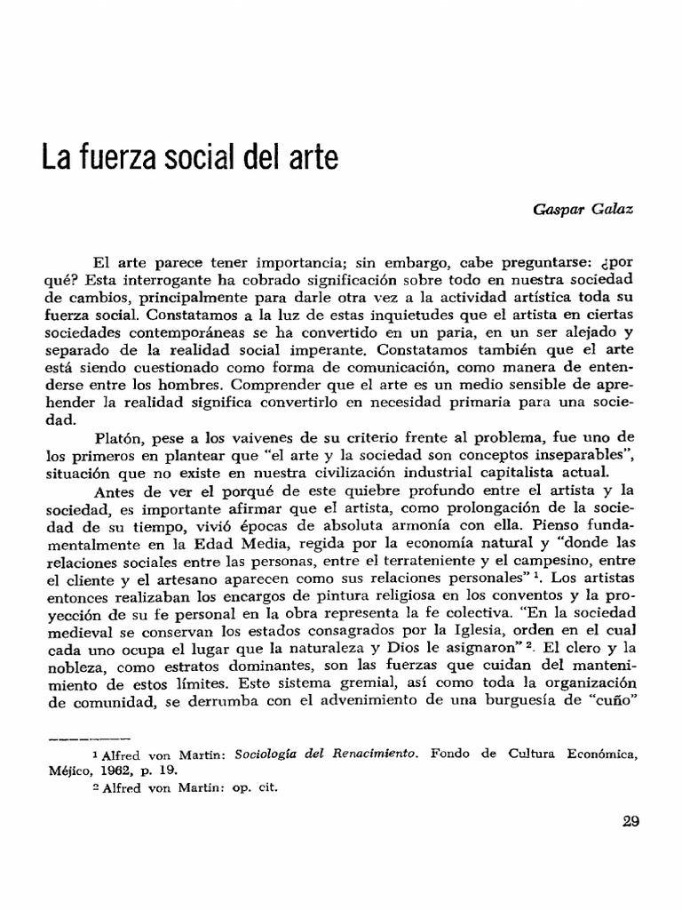 La Fuerza Social Del Arte-Gaspar Galaz | Descargar gratis PDF ...