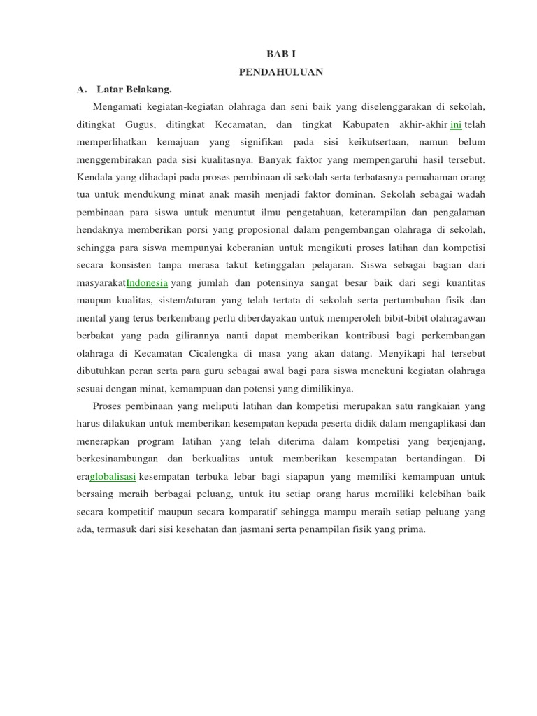 Proposal O2SN 2025 Kecamatan Cicalengka | PDF