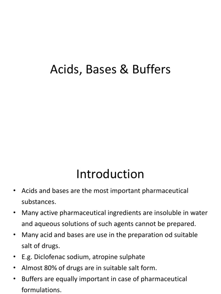 Acids, Bases & Buffers - Copy-1 | PDF | Buffer Solution | Acid Dissociation Constant