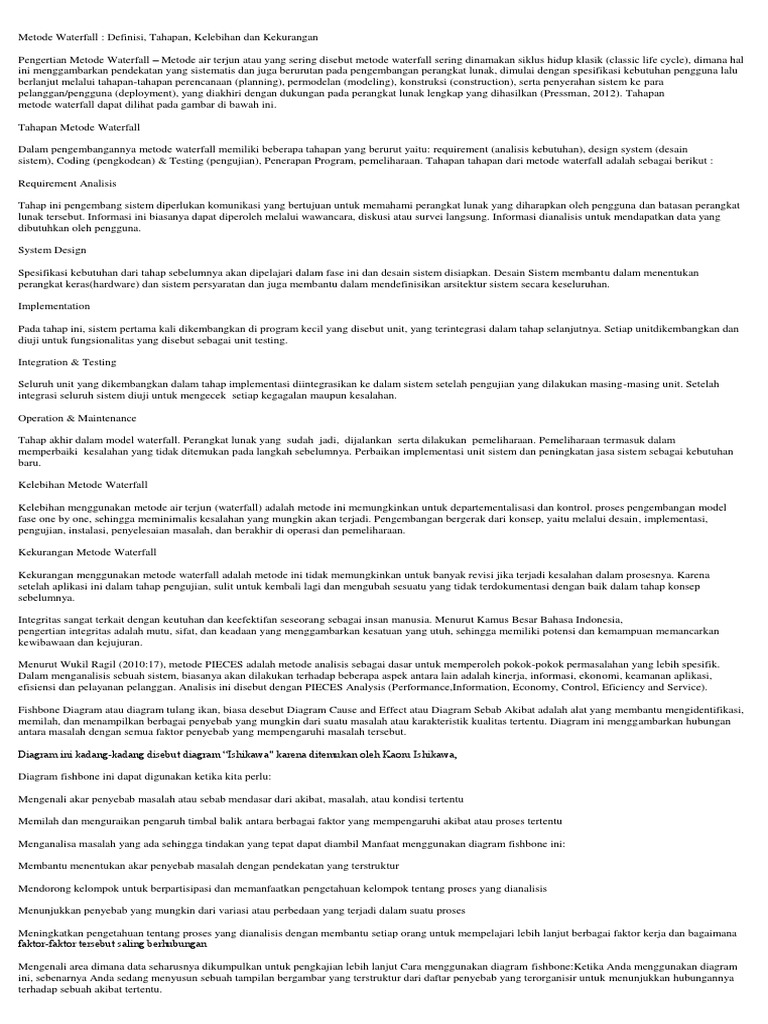 Metode Waterfall | PDF