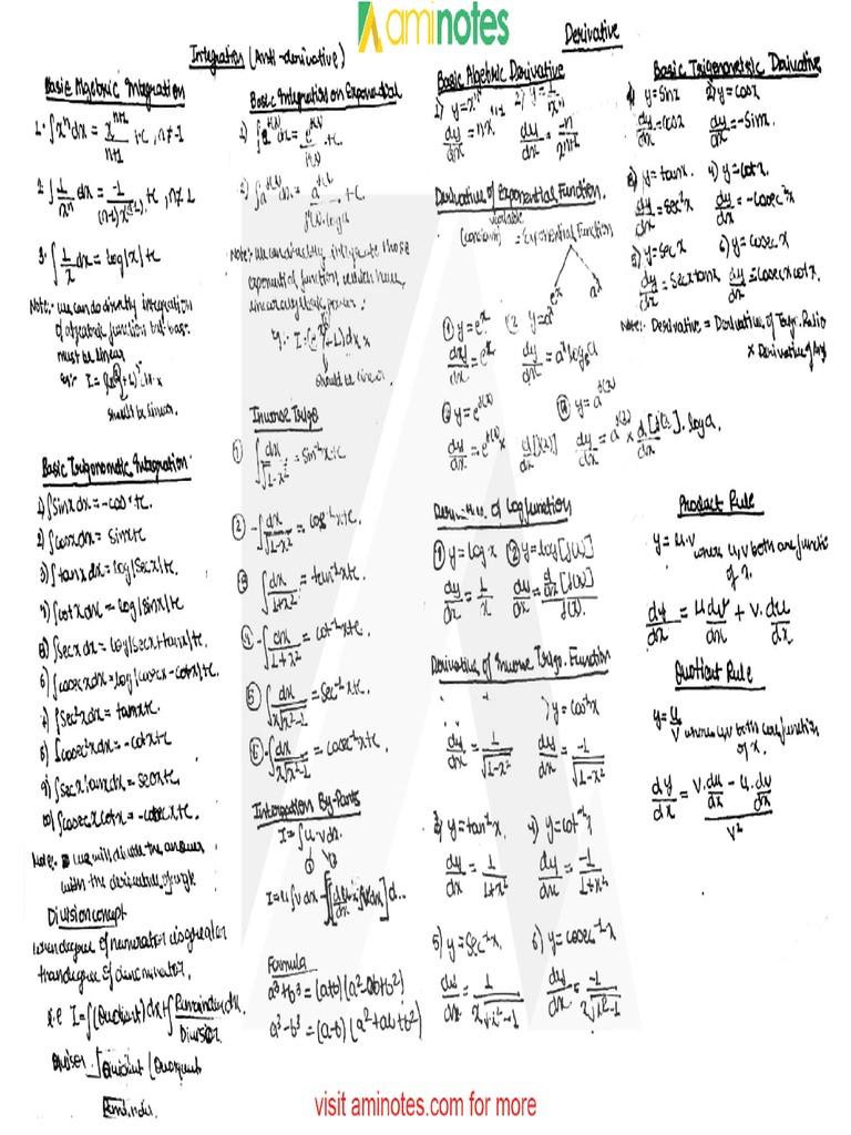 AM-Formula Sheet PDF | PDF