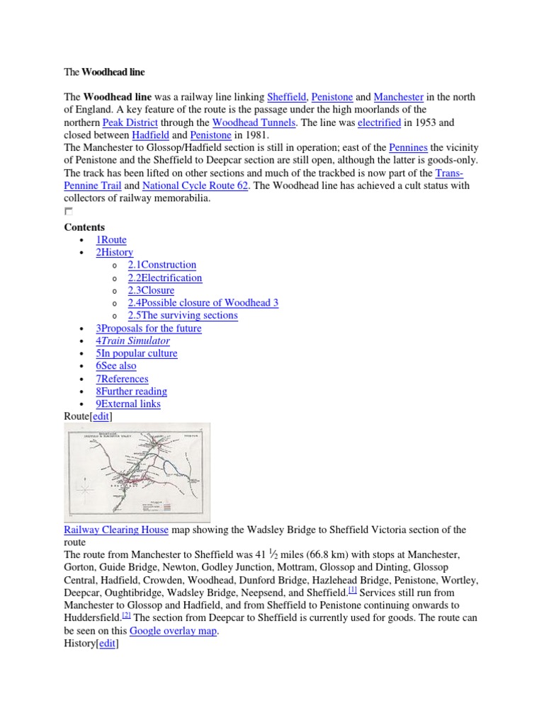 Woodhead Line | PDF | Rail Transport | Sustainable Transport