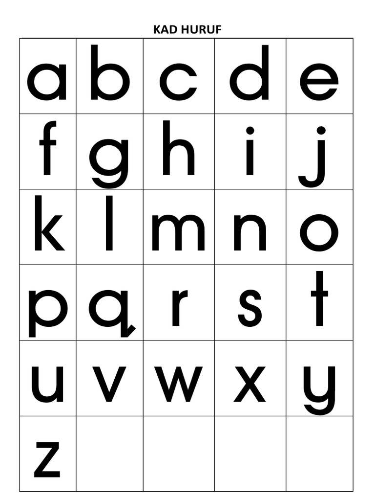 Kad Huruf PDF | PDF