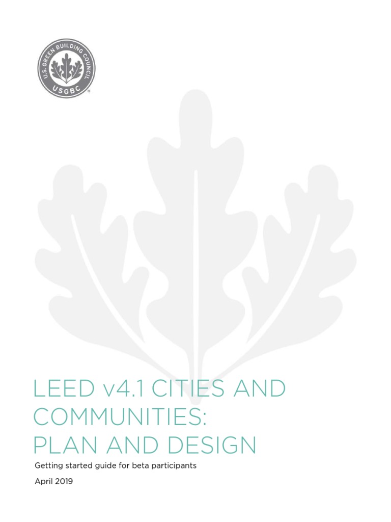 Leed V4.1 Cities and Communities: Plan and Design: Getting Started ...