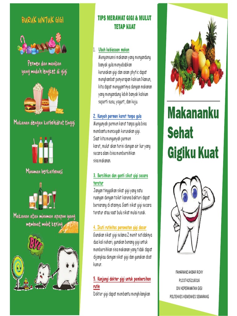 Leaflet Tentang Gigi Dan Mulut | PDF