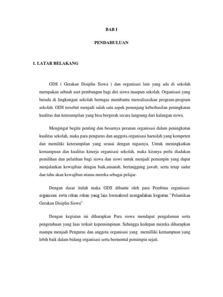 Proposal GDS | PDF | Karier & Perkembangan | Pengembangan Diri