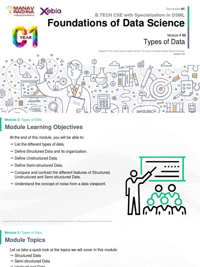 DSML - Sem 1 - Module 02 - Types of Data | PDF | Data Model | Databases