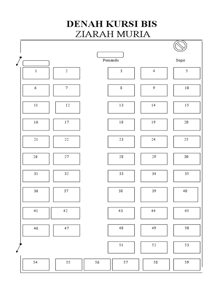 Denah Kursi Bis Dolan | PDF