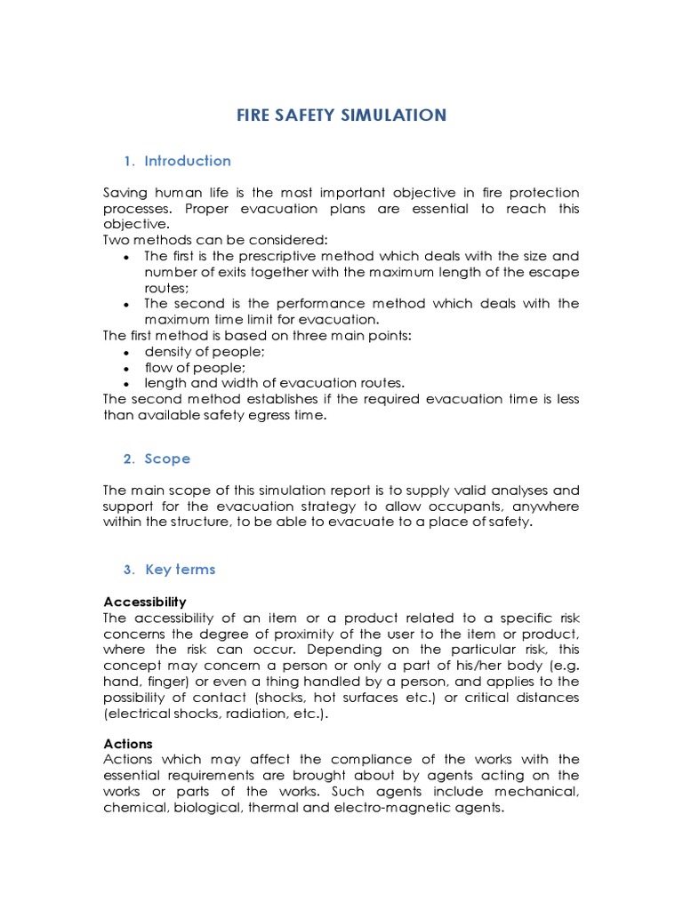 Fire Safety Simulation | PDF | Smoke | Emergency Evacuation