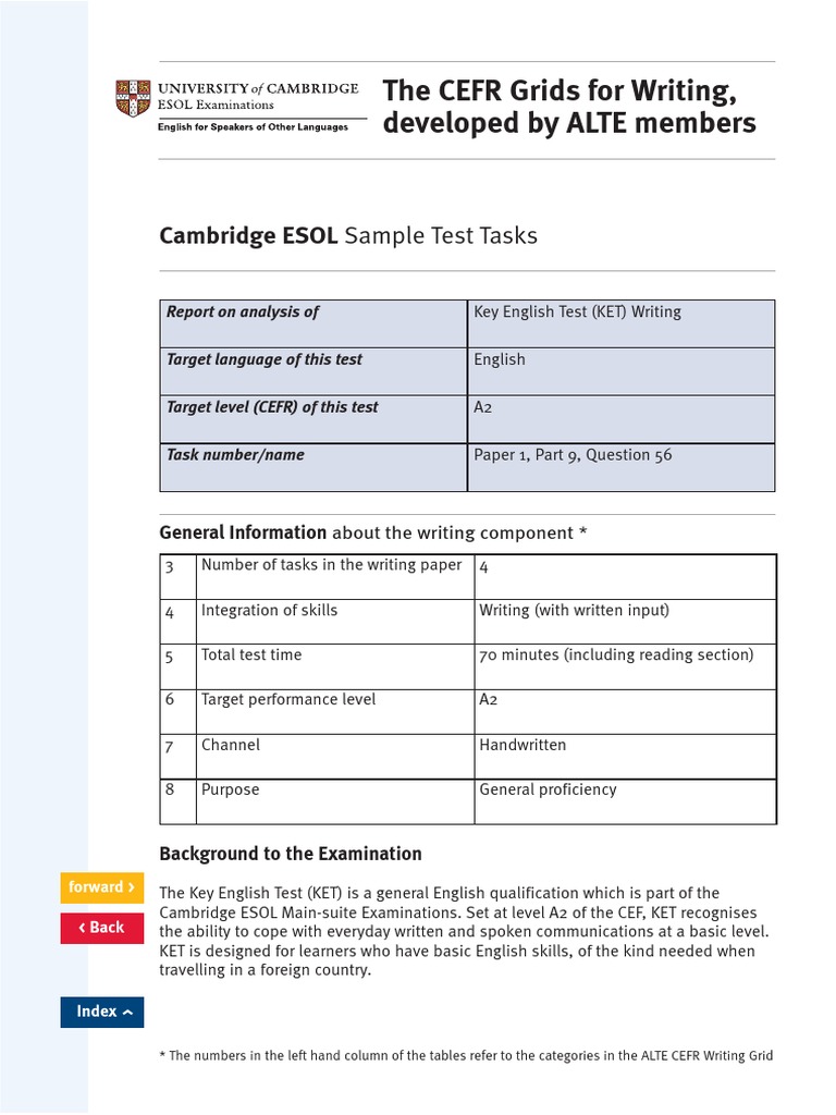 CEFR Grids For Writing - Cambridge PDF | PDF | Applied Linguistics ...