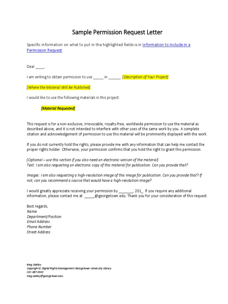 Permission Request Sample Letter 0 | PDF | Career & Growth | Social Science