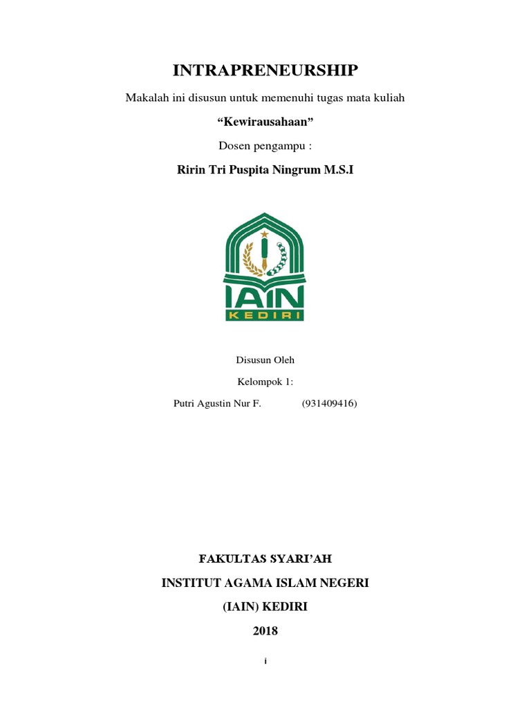 INTRAPRENEURSHIP | PDF