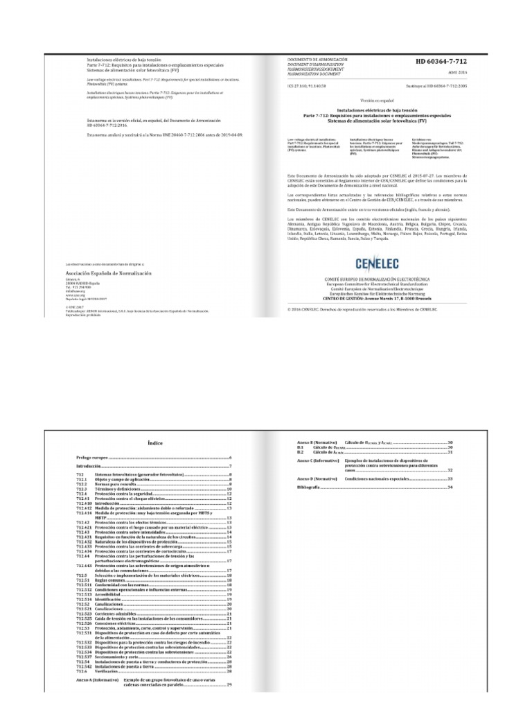 Une-Hd 60364-7-712-2017 | PDF