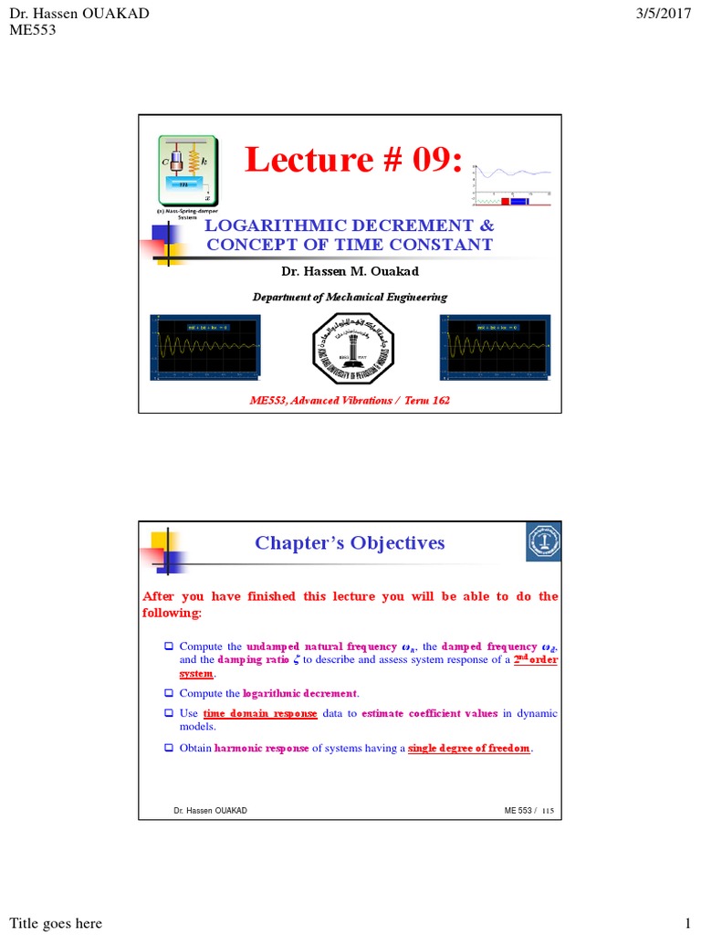 Logarithmic Decrement & Damping Ratio | PDF | Mechanical Engineering ...