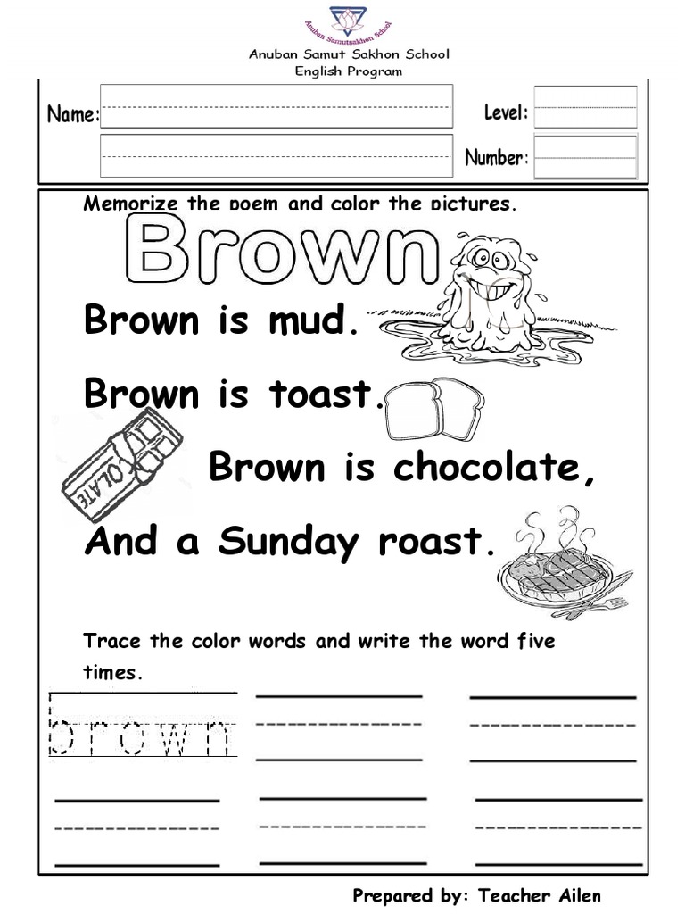 Brown Worksheet | PDF