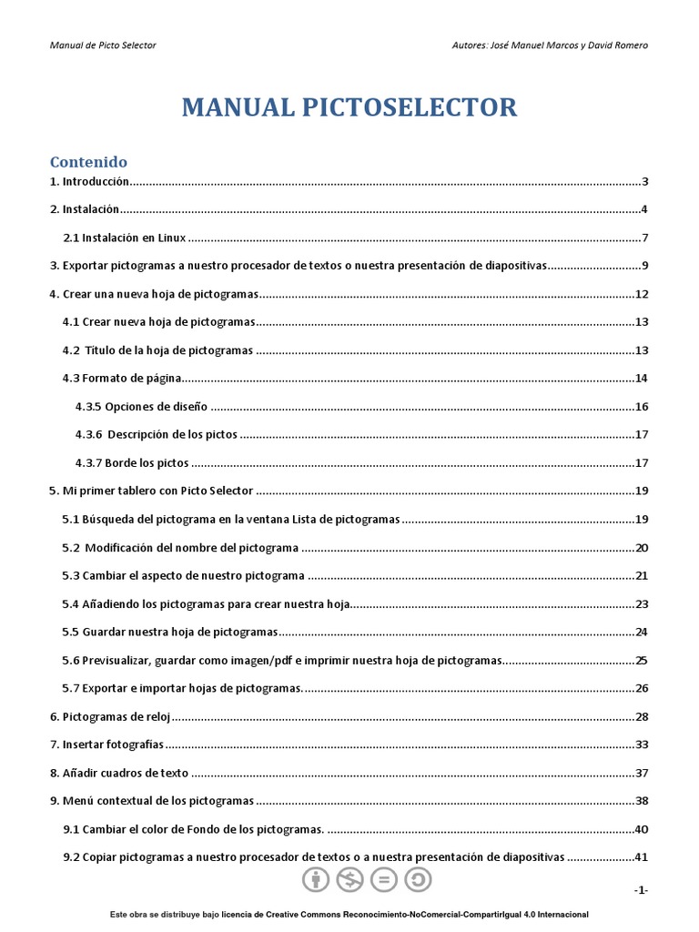 Guía Completa de Picto Selector | PDF | Creative Commons | Ventana ...
