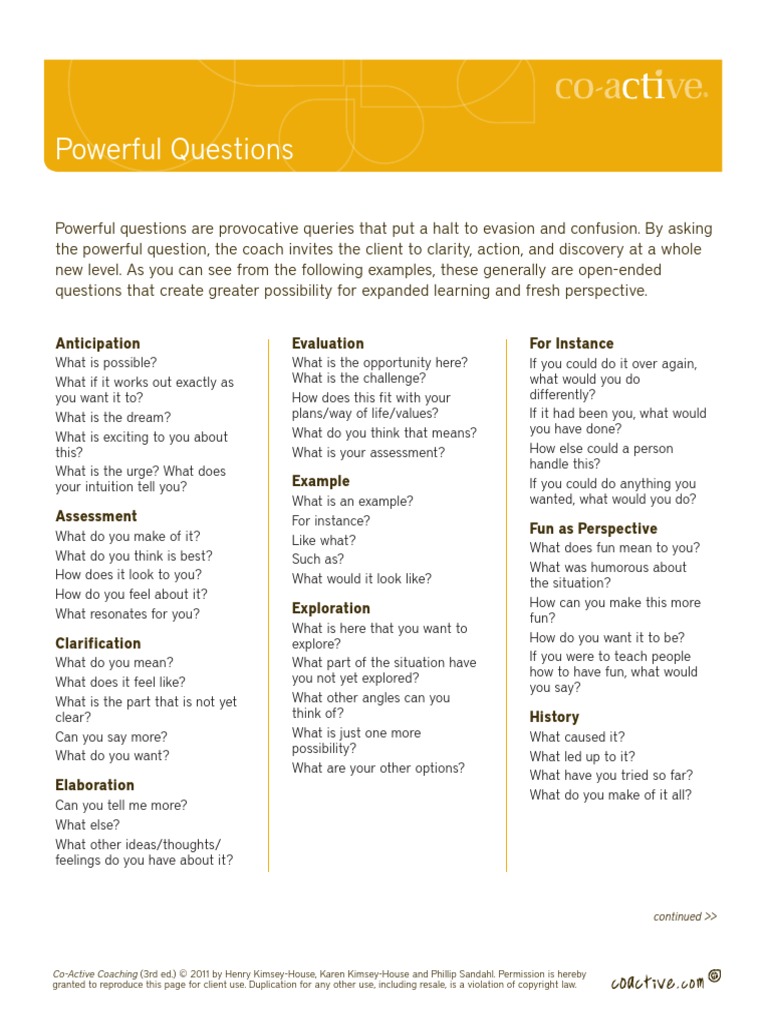 31 Powerful Questions PDF | PDF | Epistemology | Psychology