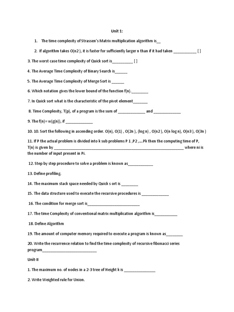 Daa Objective | PDF | Time Complexity | Mathematical Optimization