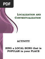 Contextualization and Localization | PDF | Learning | Curriculum