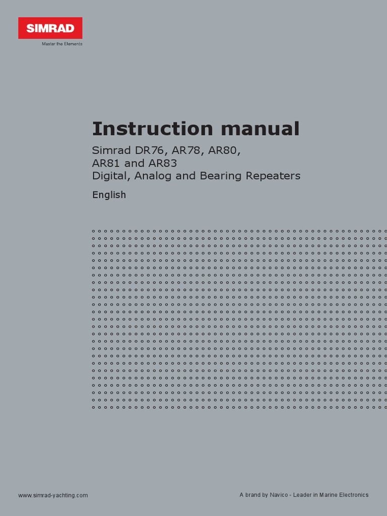 Simrad Repeaters Instruction Manual PDF | PDF | Switch | Cable Television