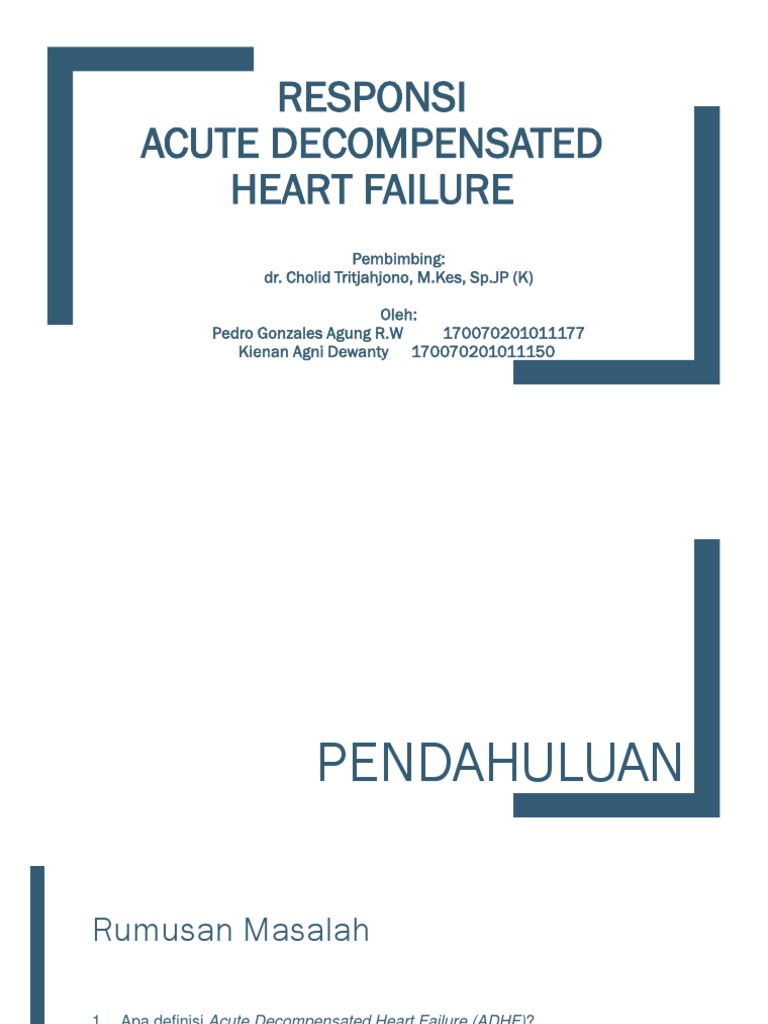 Definisi dan Manajemen ADHF | PDF