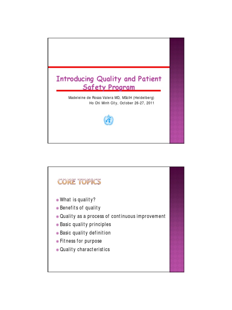 Introducing Quality Patient Safety Program | PDF | Patient Safety ...