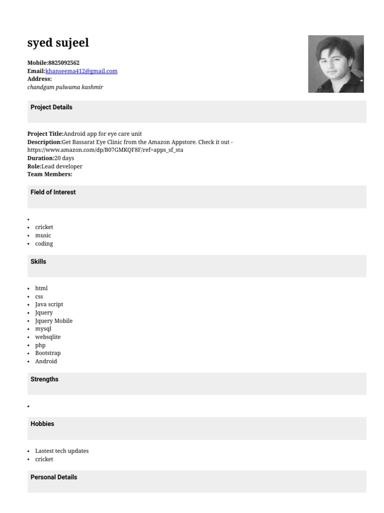 Eye Care App Development Lead | PDF | Computers