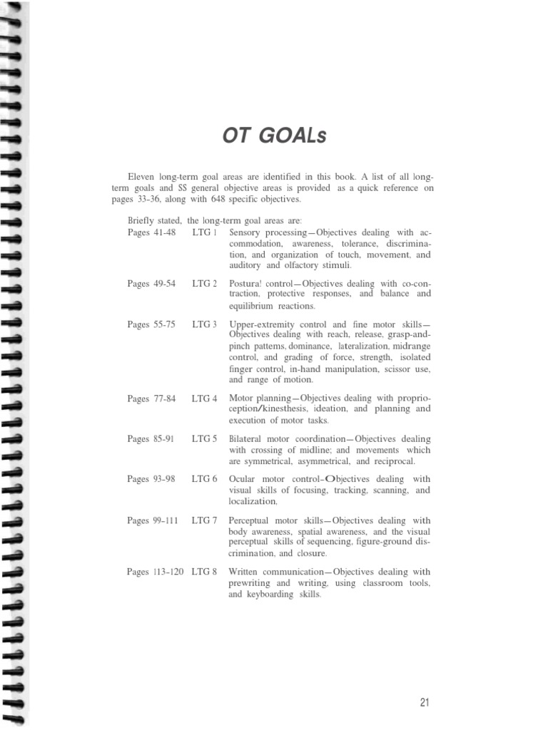 Ot Goals Nuevo | PDF | Anatomical Terms Of Motion | Goal