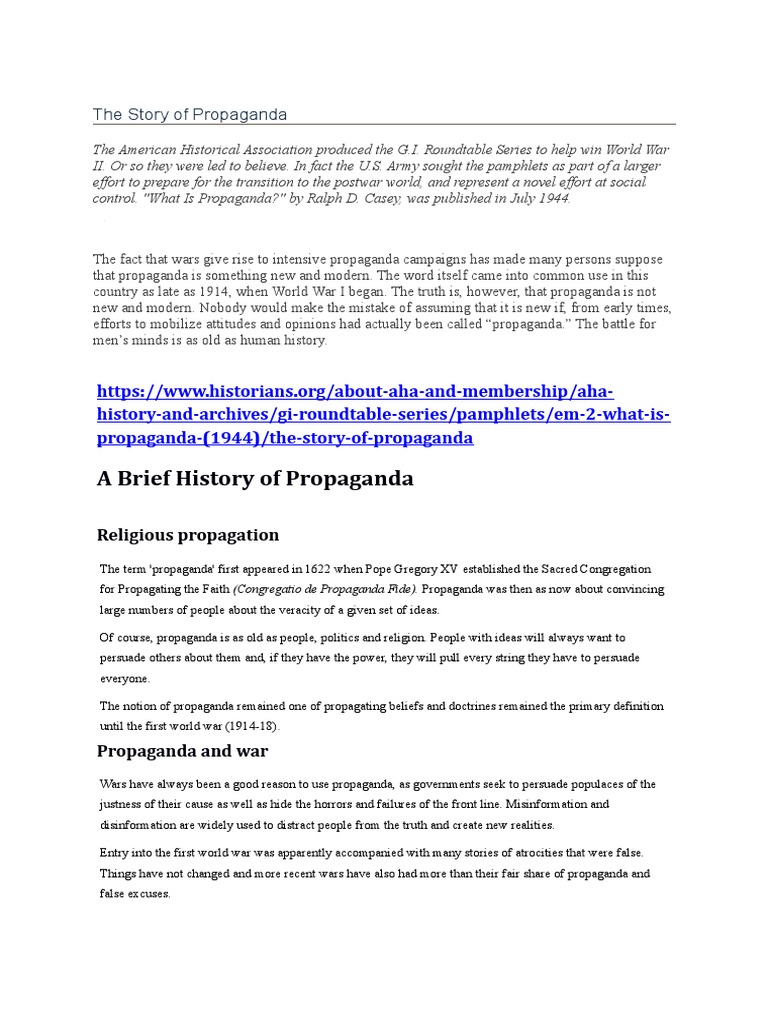 Propaganda | PDF | Propaganda | Public Relations