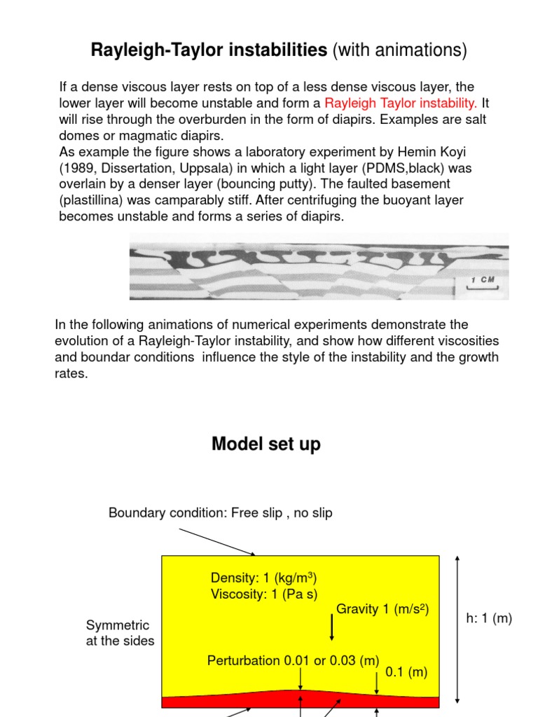 Rayleigh-Taylor Instabilities (With Animations) | PDF | Materials ...