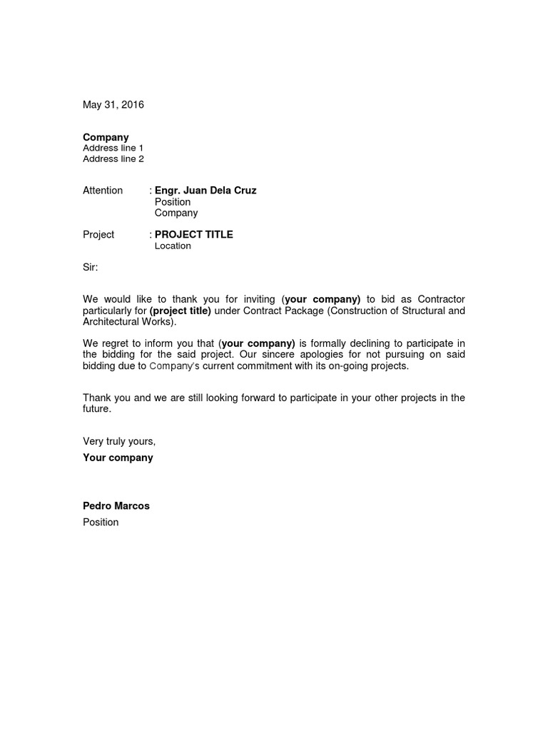 Withdrawal Letter | PDF