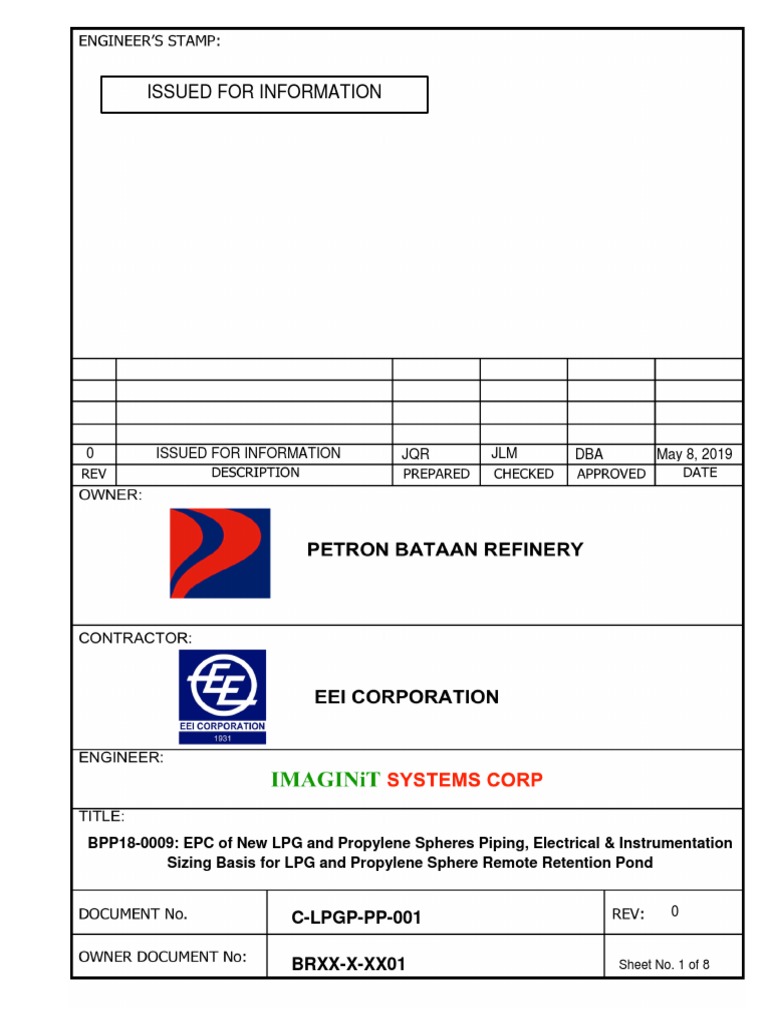 LPG & Propylene Sphere Retention Pond Sizing | PDF | Liquefied ...