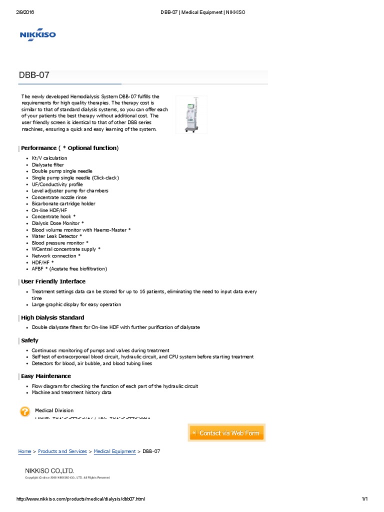 DBB-07 - Medical Equipment - NIKKISO | PDF