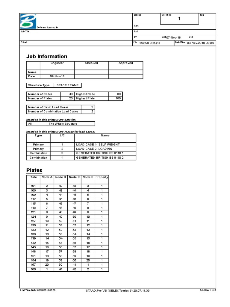 Job Information: Engineer Checked Approved | PDF | Computing | Engineering