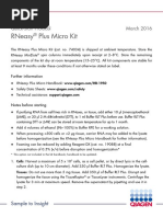 DNeasy Plant Mini Kit Protocol Written by Word Program | PDF