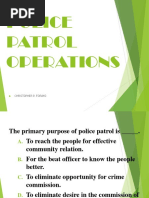 PATROL PHASE Examination | PDF | Patrol | Arrest