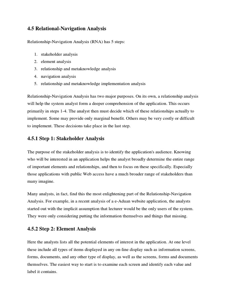 4.5 Relational-Navigation Analysis | PDF | Graphic Design ...
